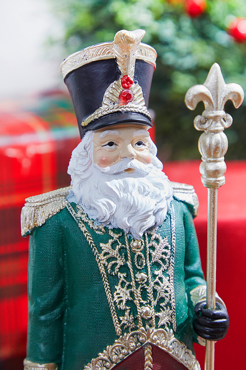 13” Resin Elegant Santa Soldier Figure - Decorator's Warehouse