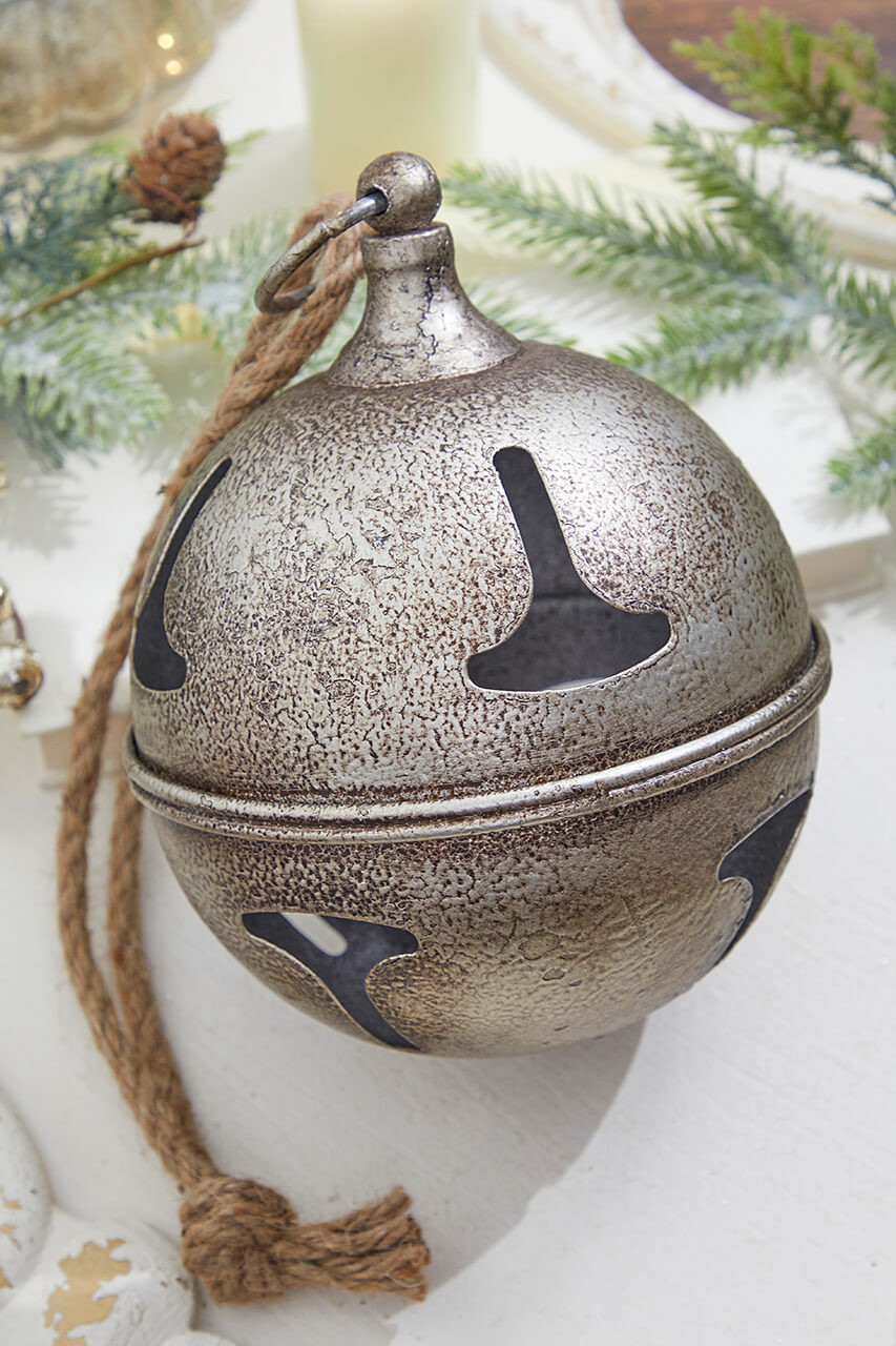 6” Metal Hanging Bell Ornament - Decorator's Warehouse