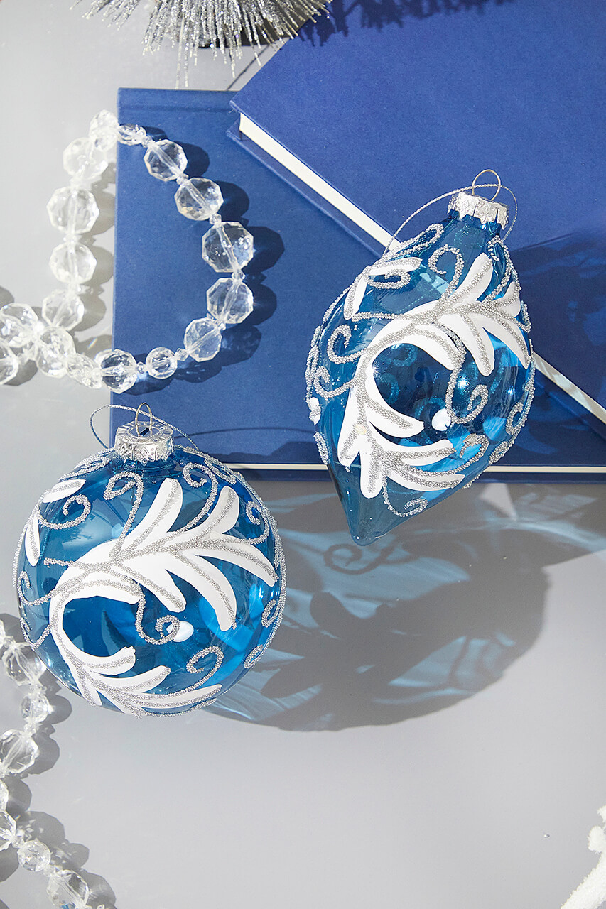 Blue Christmas Ornaments Collection | Decorator's Warehouse