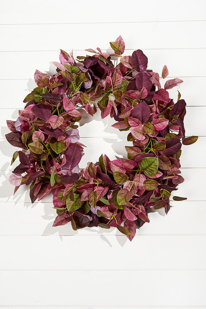 26” Tobacco Leaf Wreath - Decorator's Warehouse