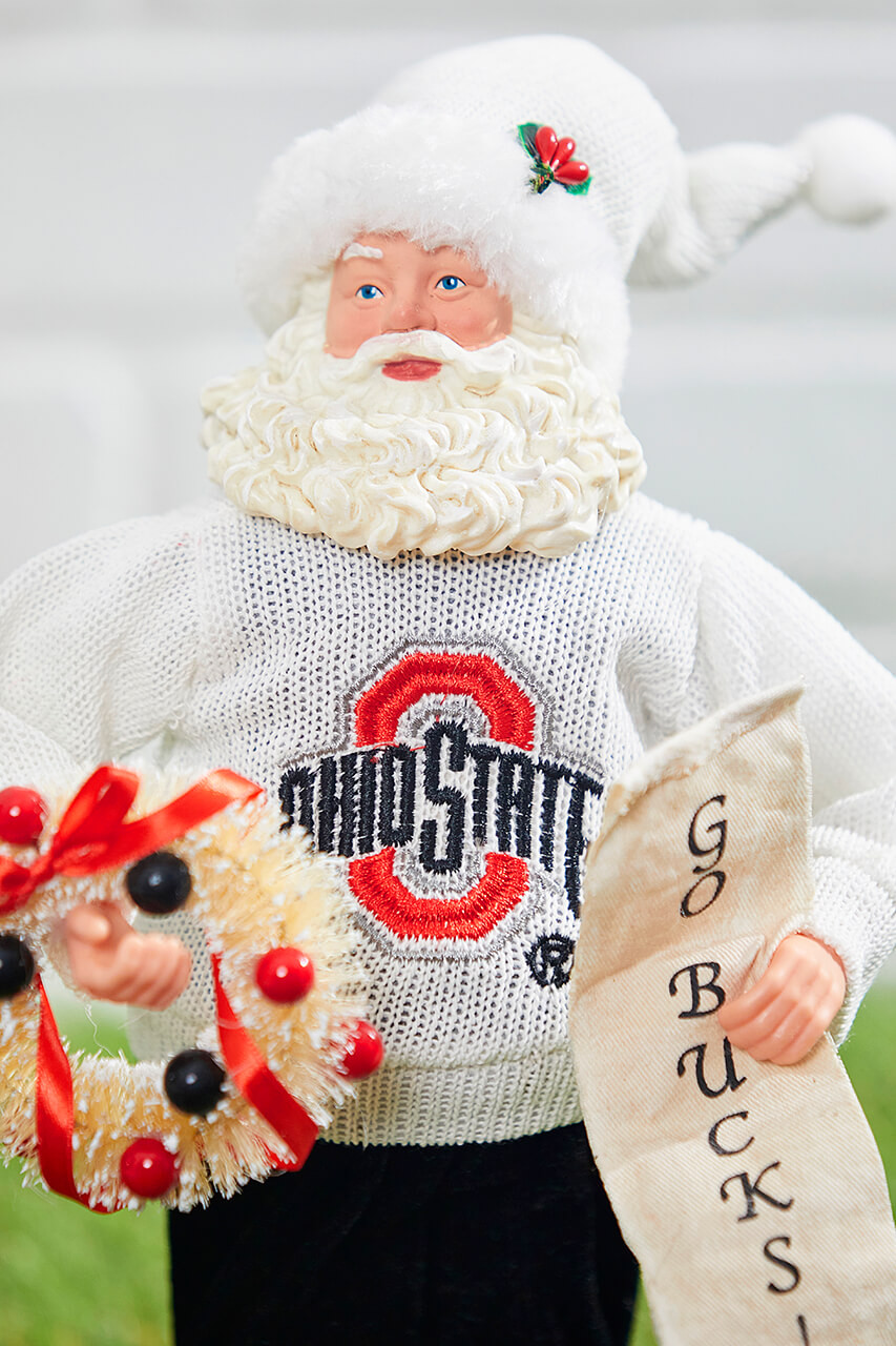 12" Collegiate Team Santa, Ohio State - Decorator's Warehouse