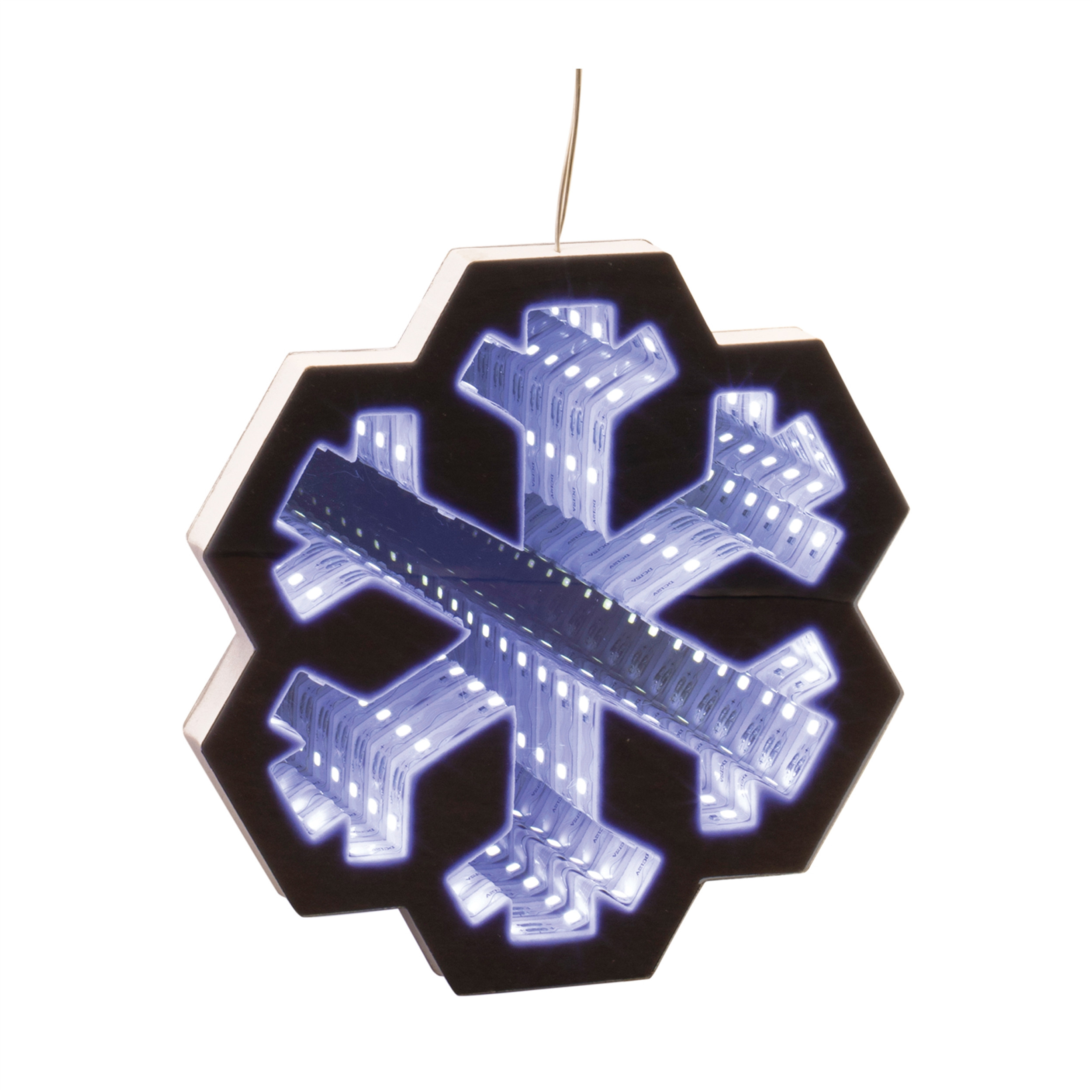 68"L Infinity Light Snowflake Garland - Decorator's Warehouse