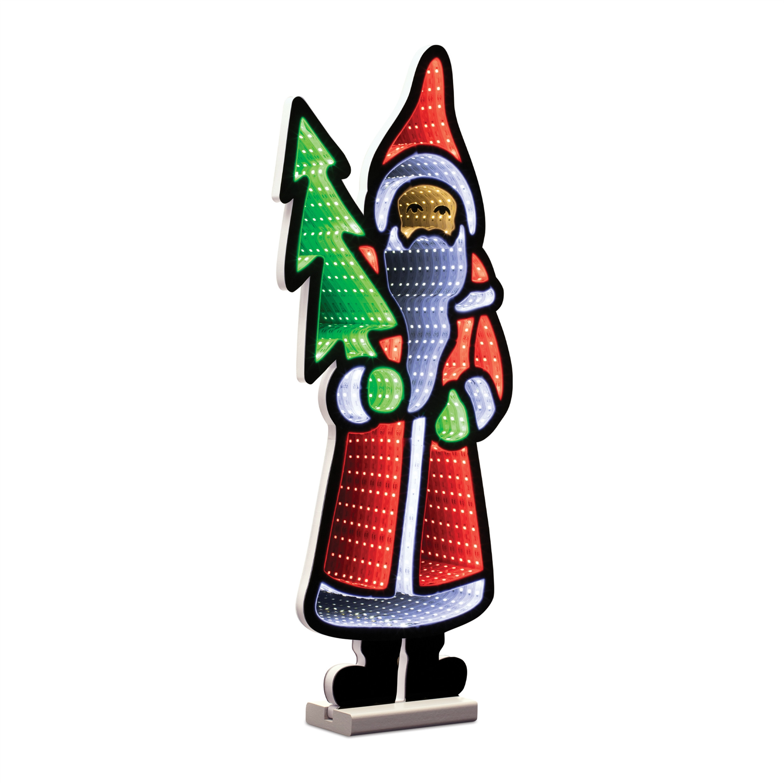 23.5"H Santa with Tree Infinity Light - Decorator's Warehouse