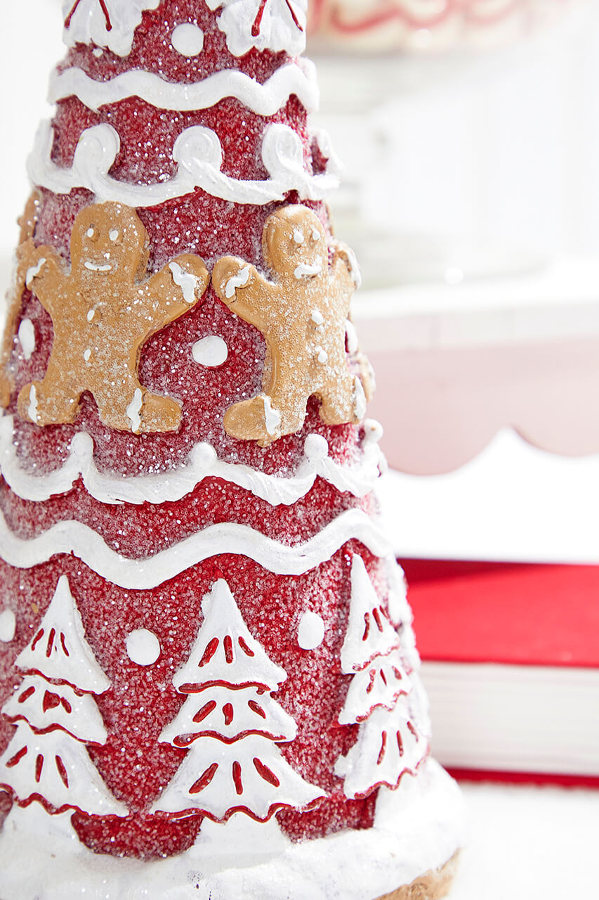 14" Gingerbread Resin Tree - Decorator's Warehouse