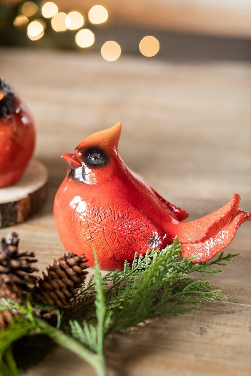 Large Resin Cardinal Figurine - Decorator's Warehouse