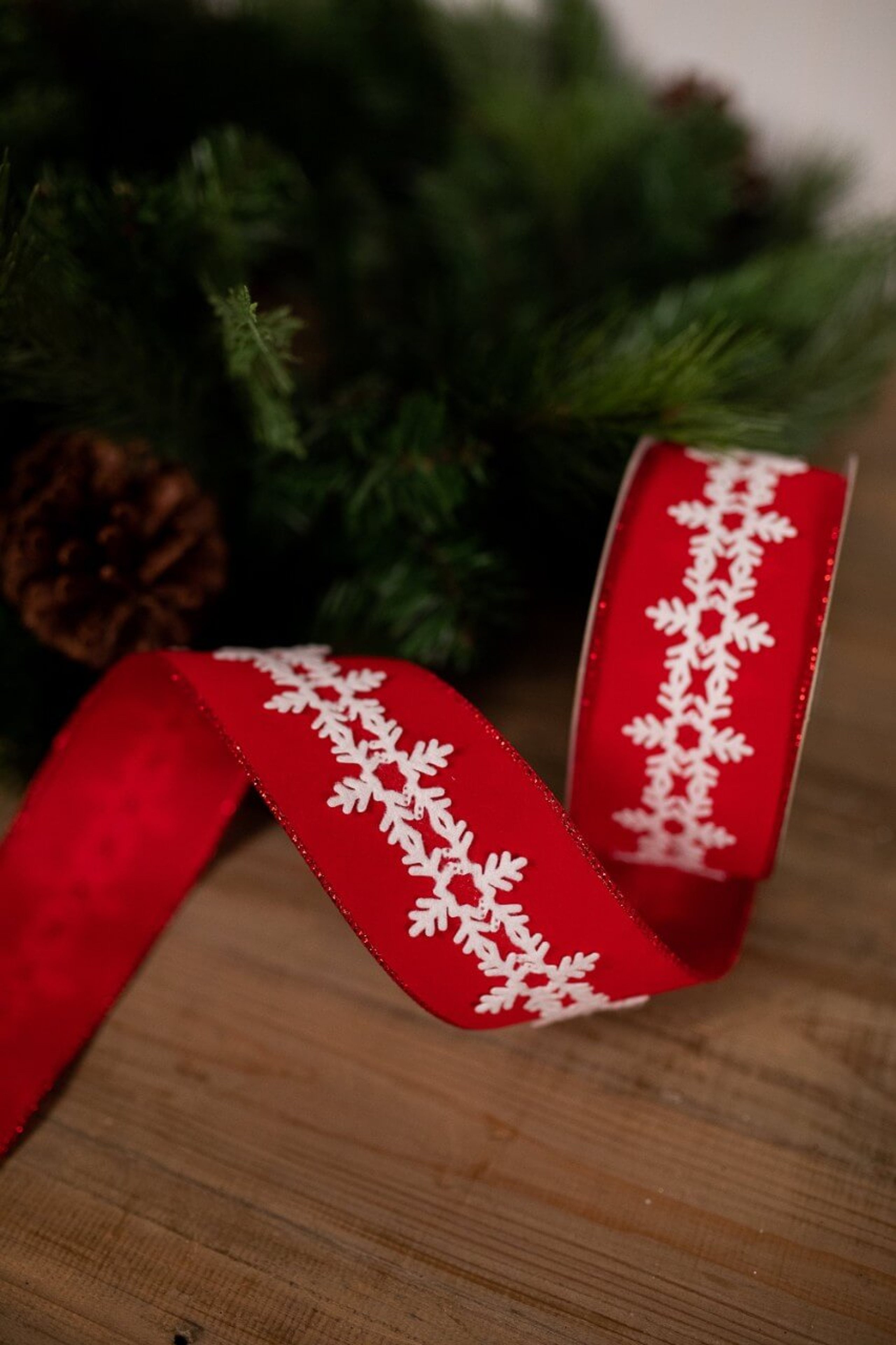 2.5" x 10 Yard Merry Christmas Holiday Check Ribbon - Cardinal ...