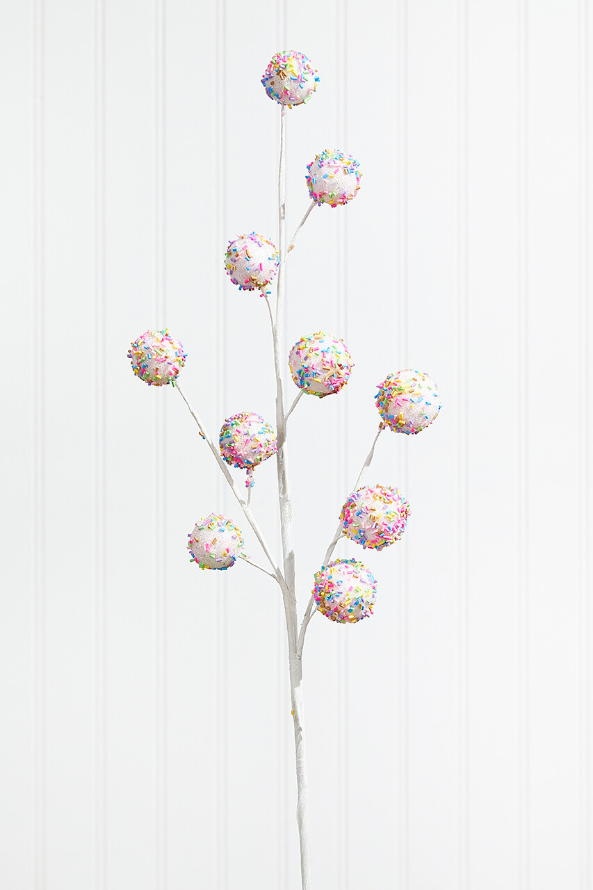 21" Hot Pink Sprinkle Popsicle Spray - Decorator's Warehouse