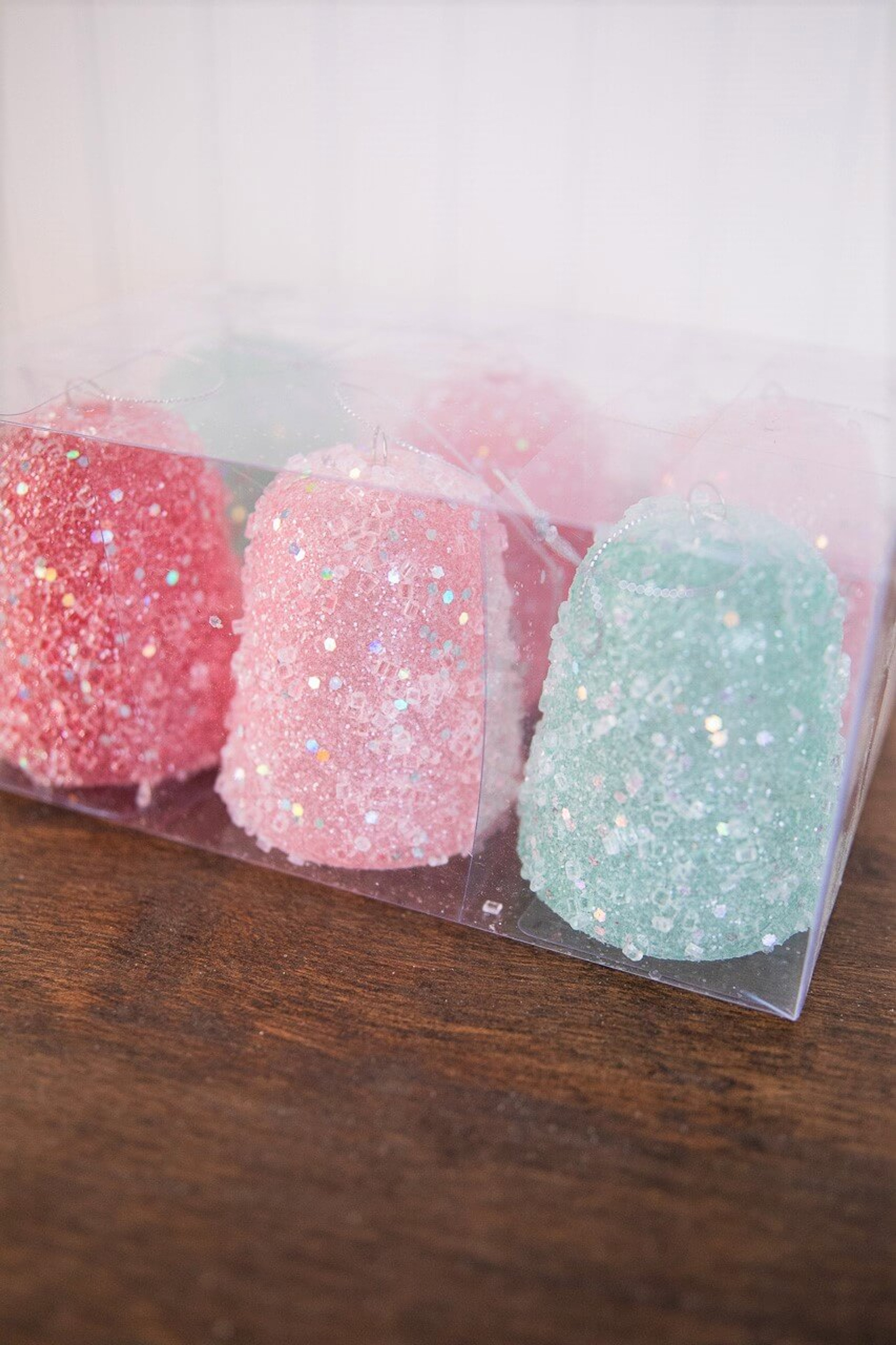 4” Ice Gumdrop Ornaments Set Of 6 Decorators Warehouse