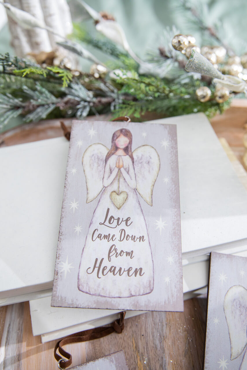 6" Angel Plaque Ornament