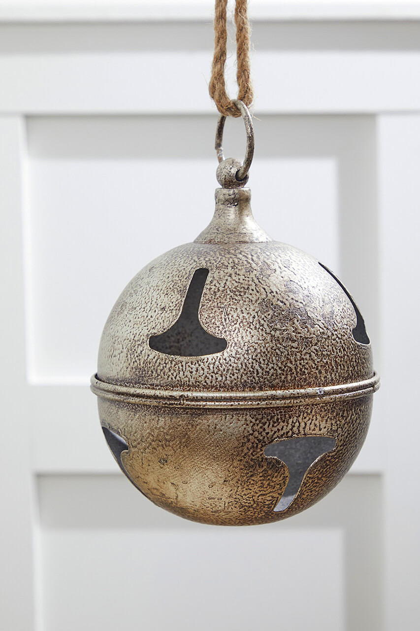 6” Metal Hanging Bell Ornament - Decorator's Warehouse