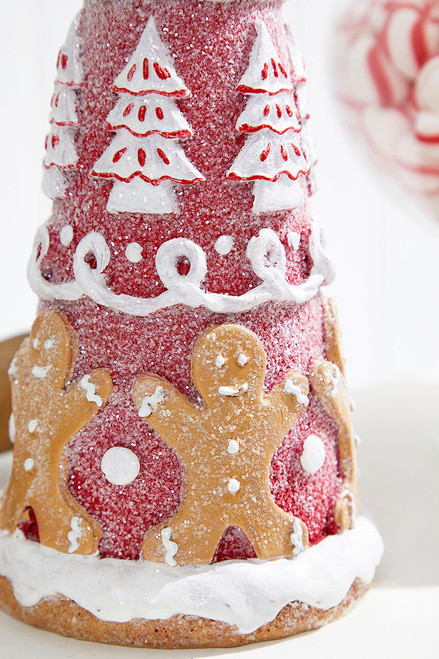 12" Gingerbread Resin Tree - Decorator's Warehouse