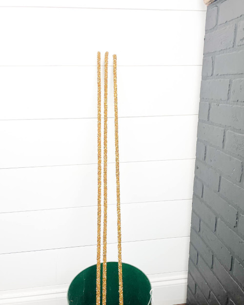 43” Gold Glitter Sticks - Bundle of 3 - Decorator's Warehouse