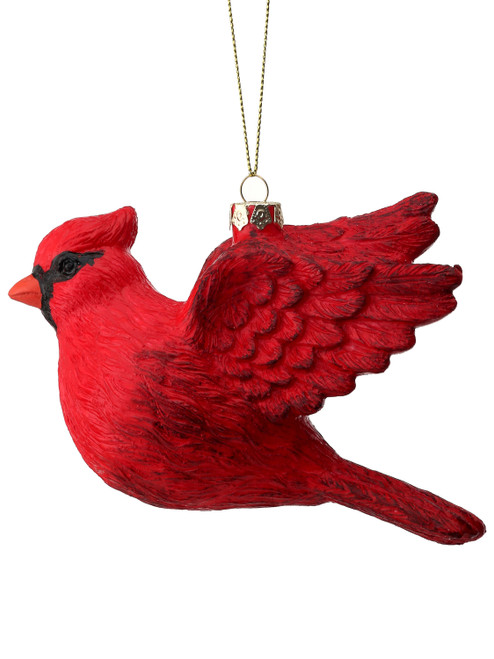 6" Plastic Flying Cardinal Ornament - Decorator's Warehouse