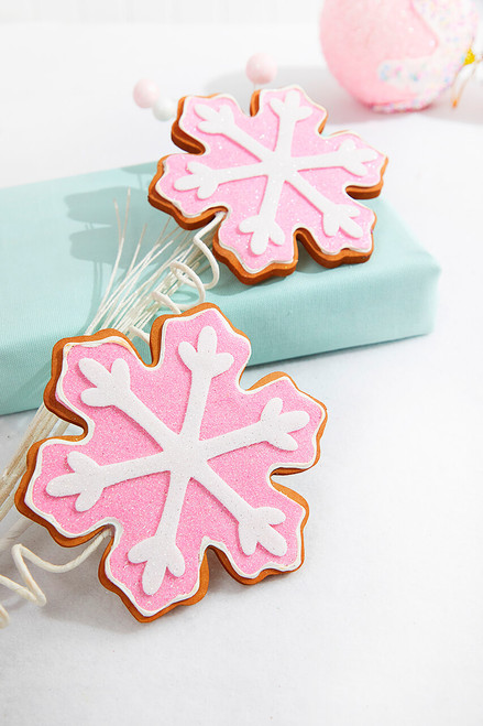 28” Pink Snowflake Cookie Spray - Decorator's Warehouse