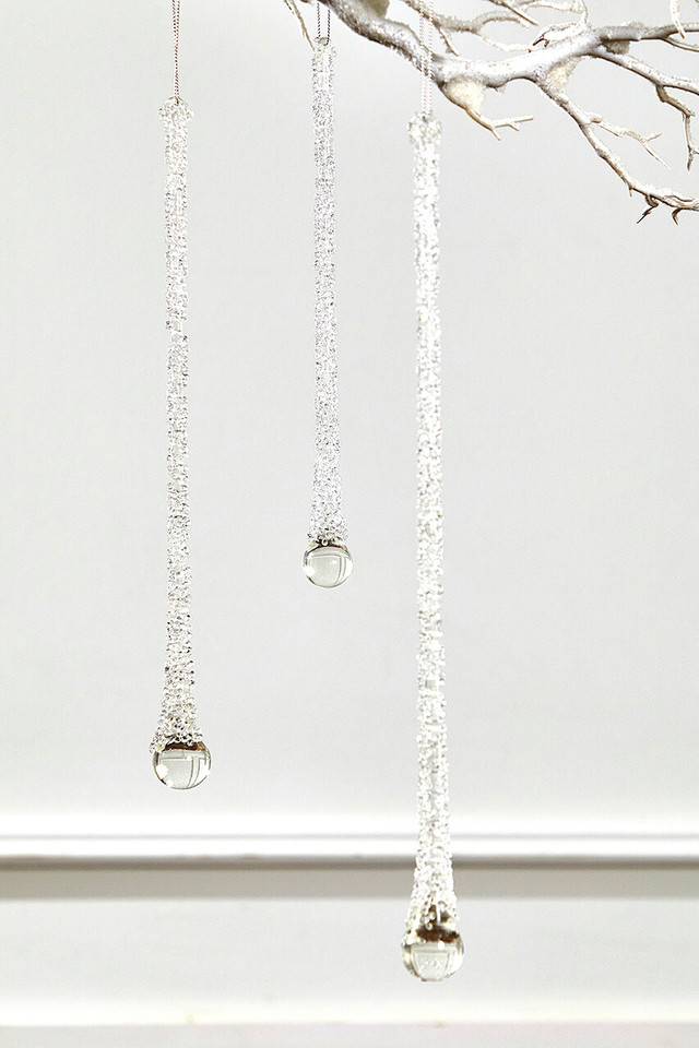 10” Icicle Holiday Drop Ornament - Decorator's Warehouse