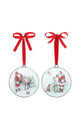 5.75” Santa and Animal Disc Ornament - Decorator's Warehouse