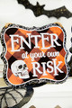 7"x 6" Assorted Halloween Embossed Sign - Decorator's Warehouse