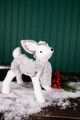 9” Styrofoam White and Gray Deer Figurine - Decorator's Warehouse