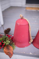 Red Tin Bells - Set of 3