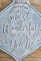 14" x 20" Metal Most Wonderful Time Wall Piece - Decorator's Warehouse