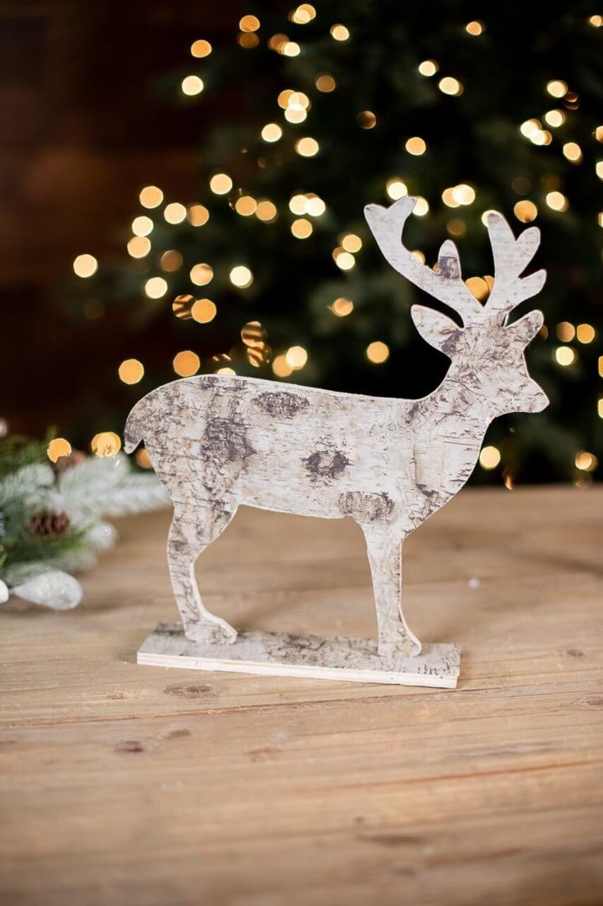 Birch Paper Standing Deer - Decorator's Warehouse