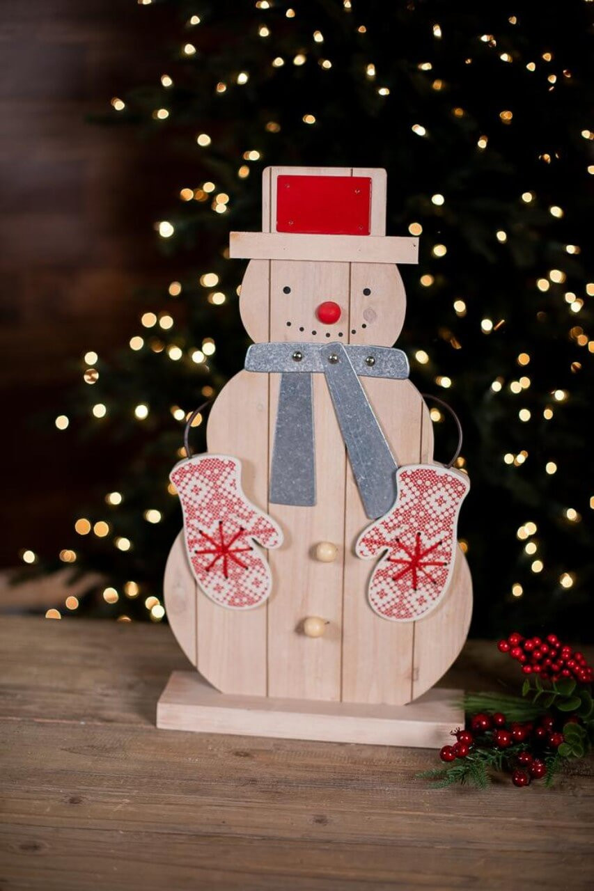 Snowman with Mittens & Scarf Décor - Decorator's Warehouse