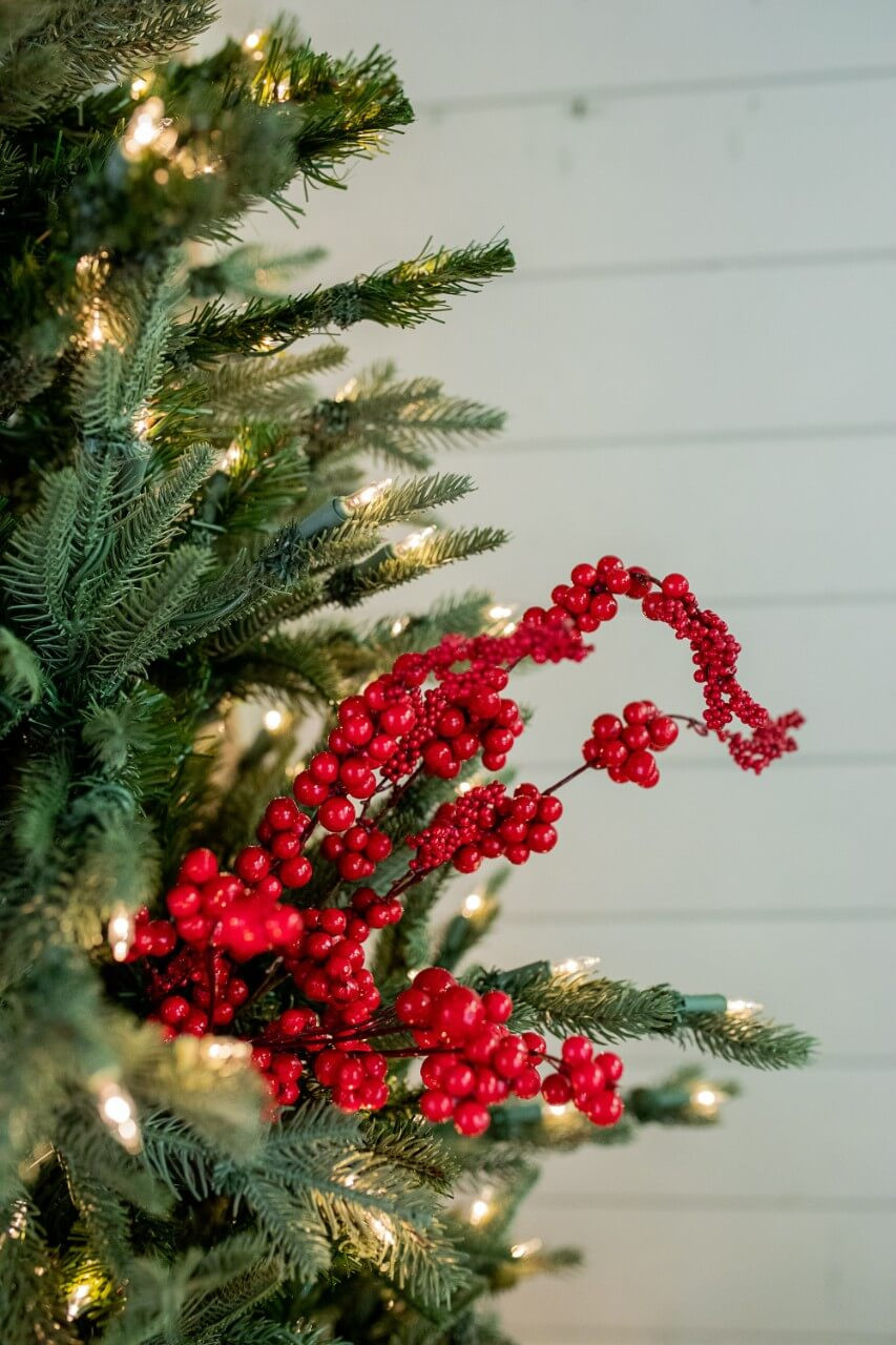 30” Red Holiday Berry Christmas Sprays - Cardinal Christmas Sprays