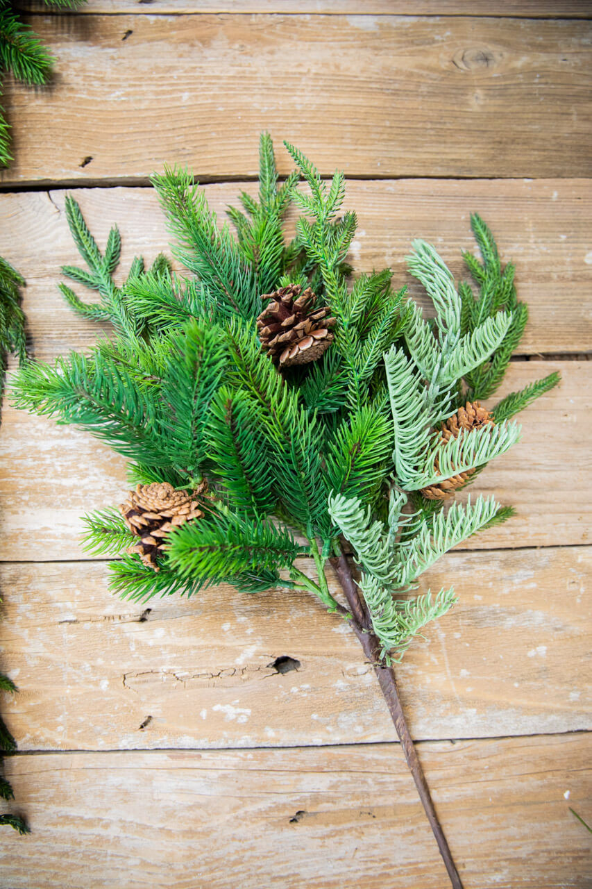 24” Real Touch Norfolk Spruce Juniper Spray - Norfolk Decorations ...