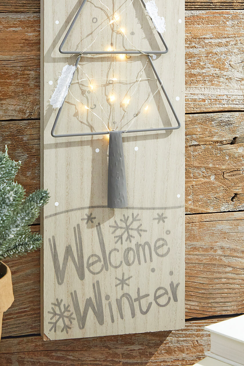 24” LED Holiday Tree Wall Decor - Decorator's Warehouse
