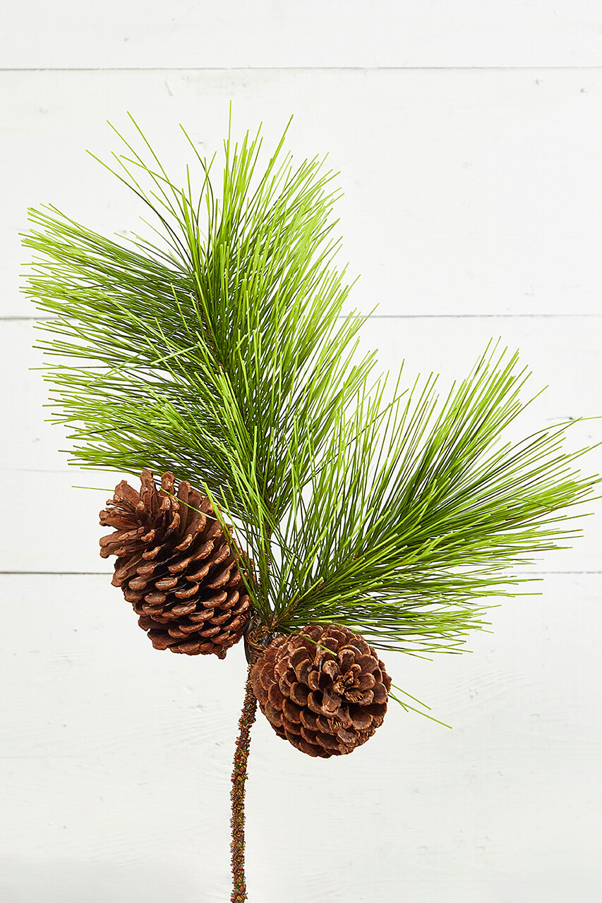 22" Jumbo Pine Spray with Pinecones