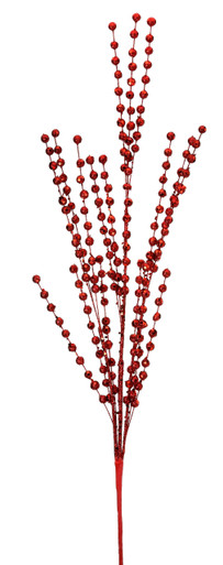33” Red Glitter Ball Spray - Decorator's Warehouse