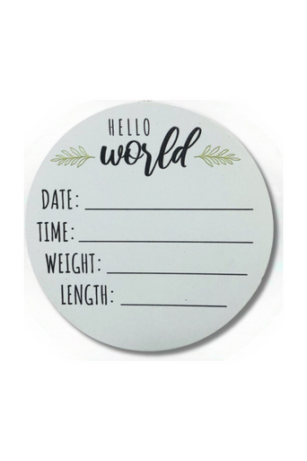 Baby’s Hello World Disk Personalizable Ornament - Decorator's Warehouse