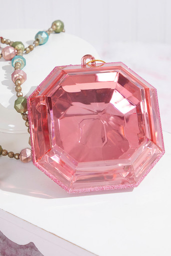 6” Pink Jewel Ornament - Decorator's Warehouse
