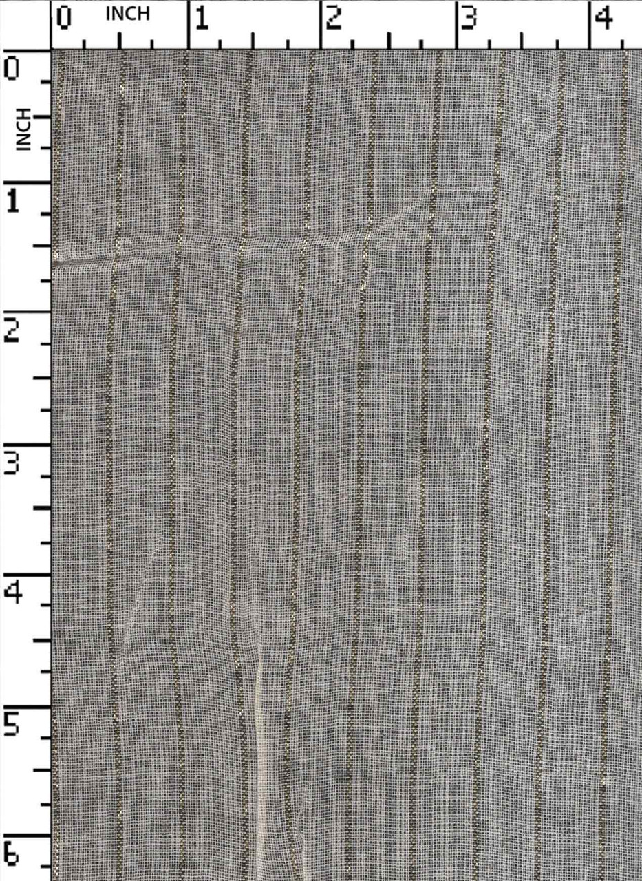 Cotton Lurex Greige Plain 1Mm Stripe Ecru/Gold Lurex W-47 Gsm-51 Akt-Bl4-Gc