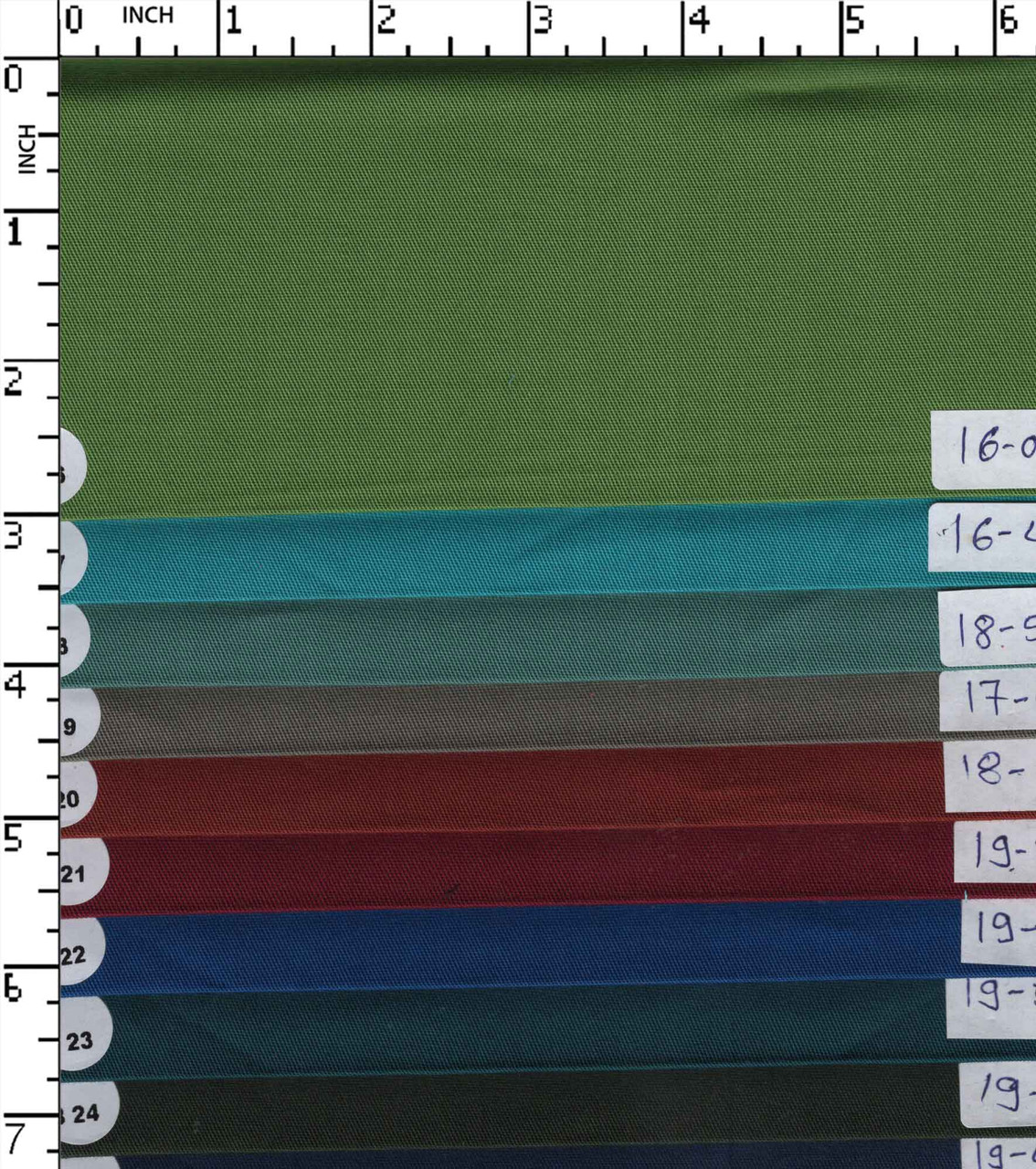 100% Cotton Solid Dyed 2/1 Twill Rome Color Chart 30X30-134X69 W-58 Gsm ...