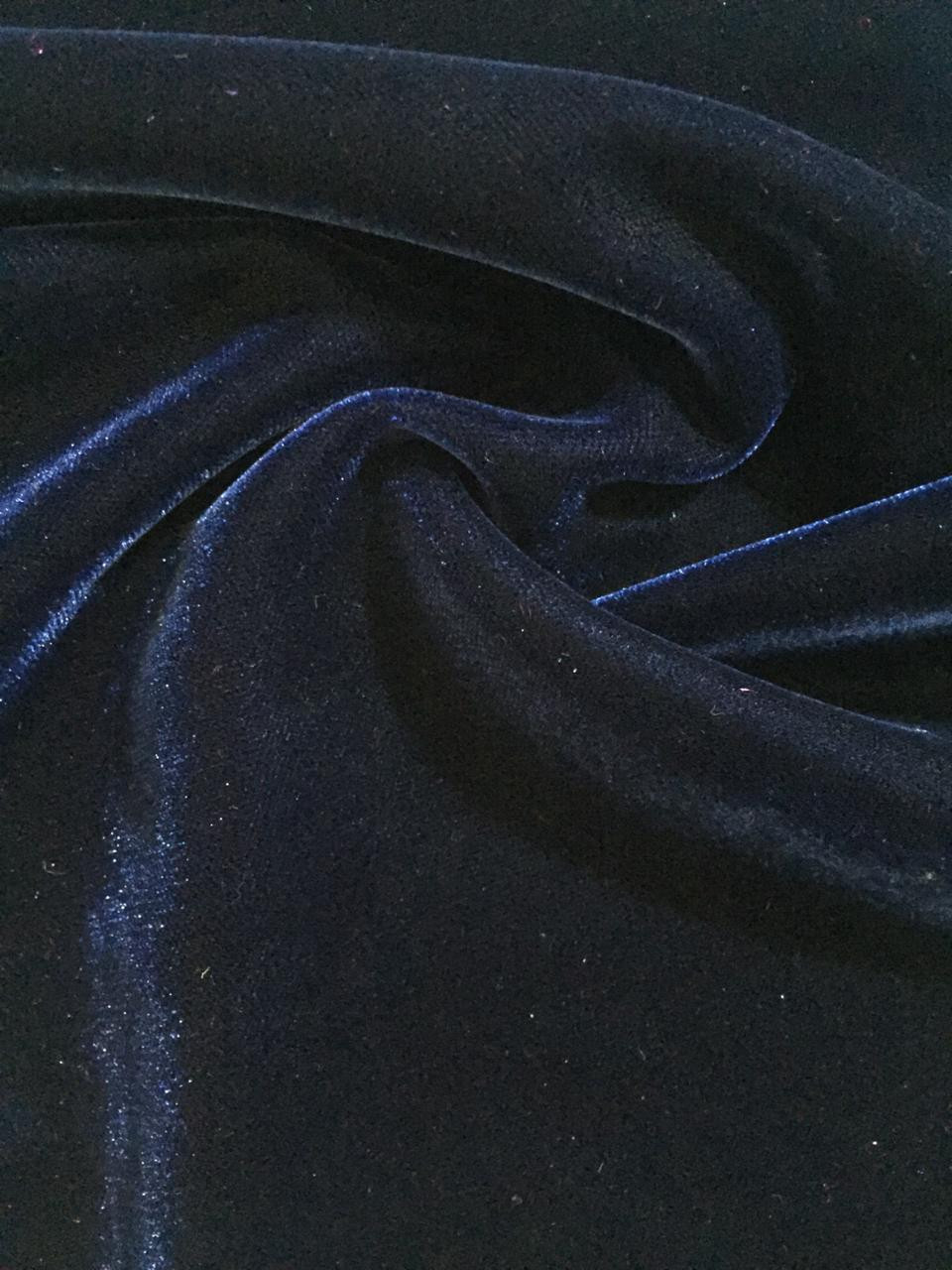 100% Polyster Solid Dyed Plain Velvet Blue Mercury Oppl-3