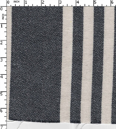Cotton Poly Recycled Yarn Dyed Plain Grindle Stripe Navy/White W-58 Gsm ...