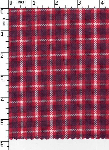 100% Cotton Yarn Dyed Royal Oxford Small Check Magenta/Purple/White W ...