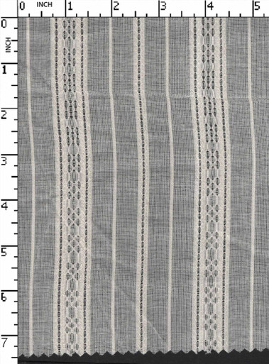 100% Cotton Greige Dobby Leno Stripe Ecru W-42 Gsm-86 Wid-2980-Ed