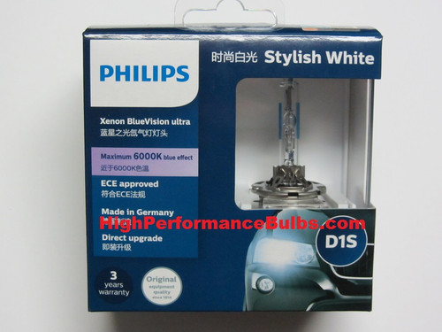 Philips D1S BlueVision Ultra Stylish White 6000K HID Bulbs BMW E90 F30