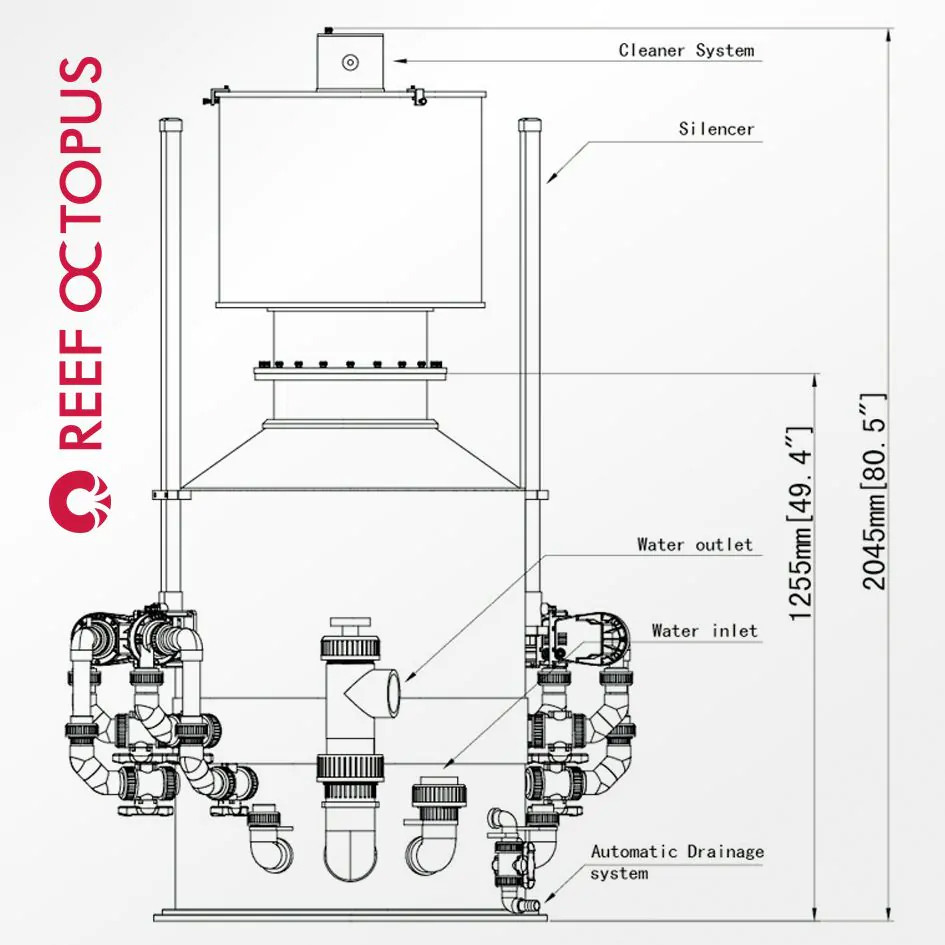 Reef Octopus Q7 Commercial Foam Fractionator - AquaCave.com | AquaCave
