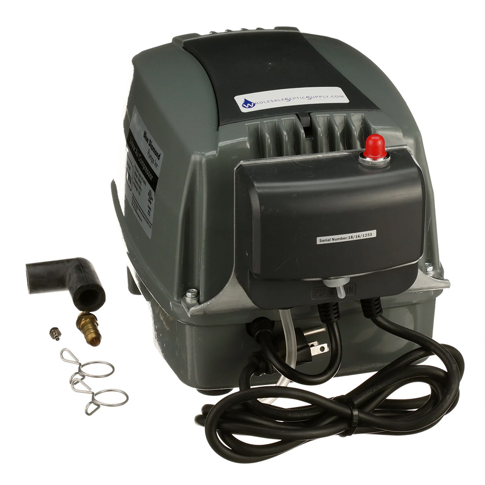 Blue Diamond ET200A W/ALARM Linear Air Pump - AquaCave.com | AquaCave