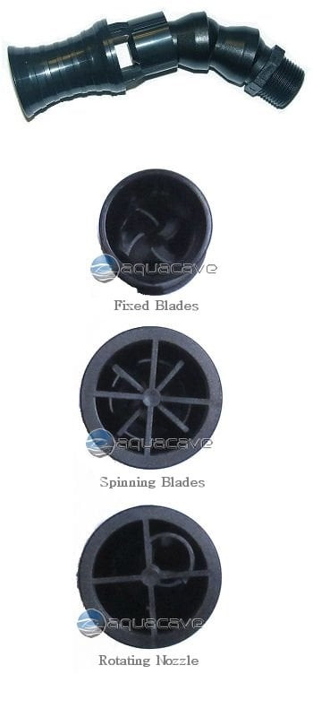 Flow Accelerator, Spinning Blades, 1/2"MPT - AquaCave.com | AquaCave