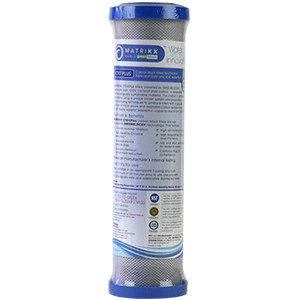 Matrikx CTO PLUS Carbon Block Filter 1 micron, RO Reverse Osmosis 9.75 ...
