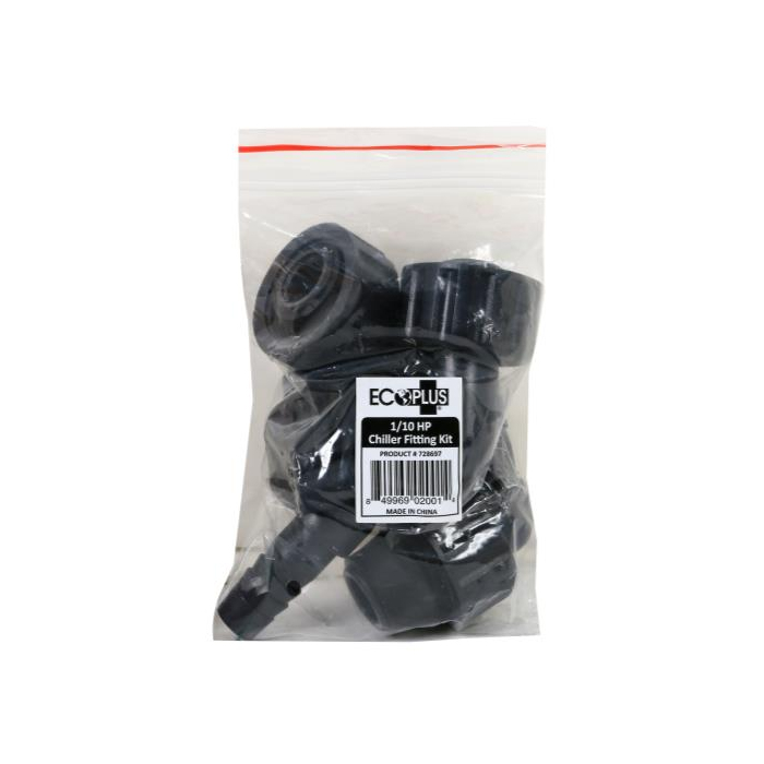 EcoPlus 1/10 HP Chiller Fitting Kit - AquaCave.com | AquaCave