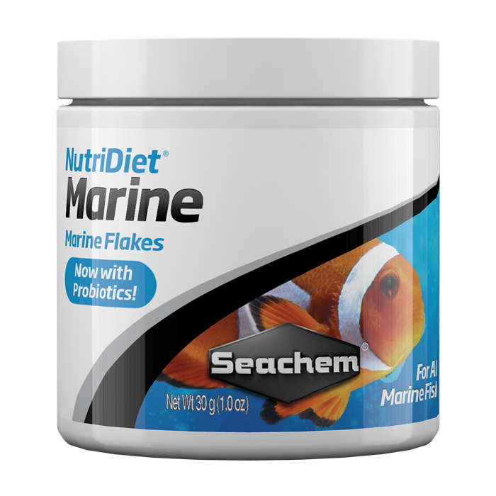 Seachem NutriDiet Marine Flakes w/ Probiotics 30 gr. - AquaCave.com ...
