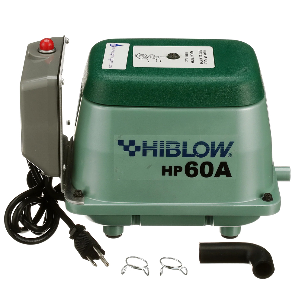Hiblow HP-60A Air Pump with Alarm - AquaCave.com