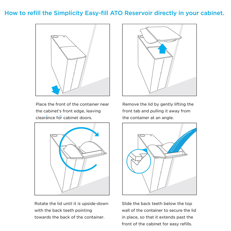 Simplicity 10 Gallon Easy-Fill ATO Reservoir - AquaCave.com | AquaCave