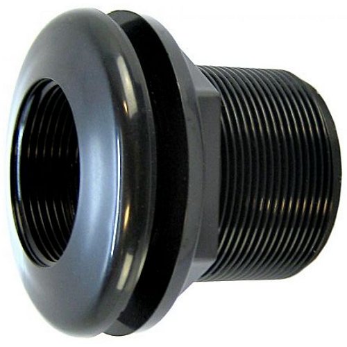 2" Bulkhead, sch. 40, Thread x Slip - AquaCave.com | AquaCave