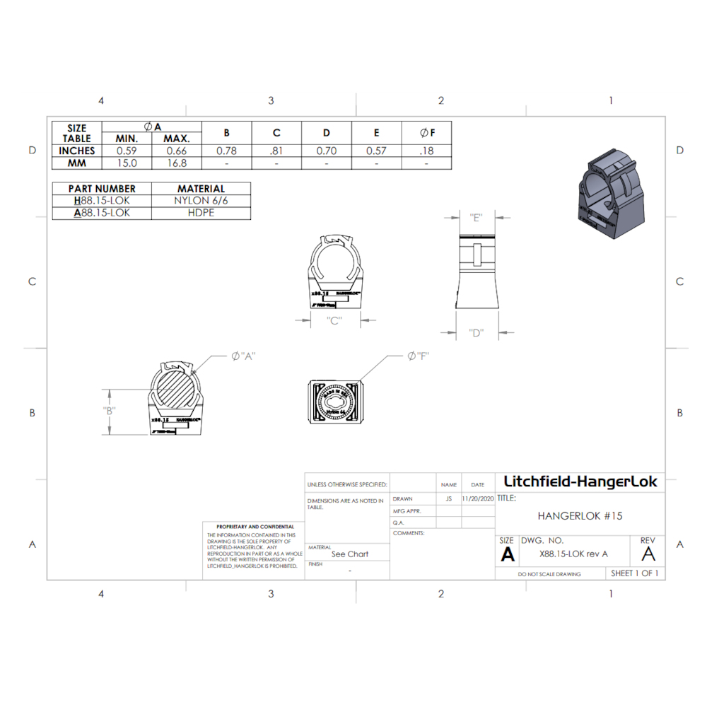Clic Clamp #15 HangerLok Pipe Hanger, X88.15-LOK - AquaCave.com | AquaCave